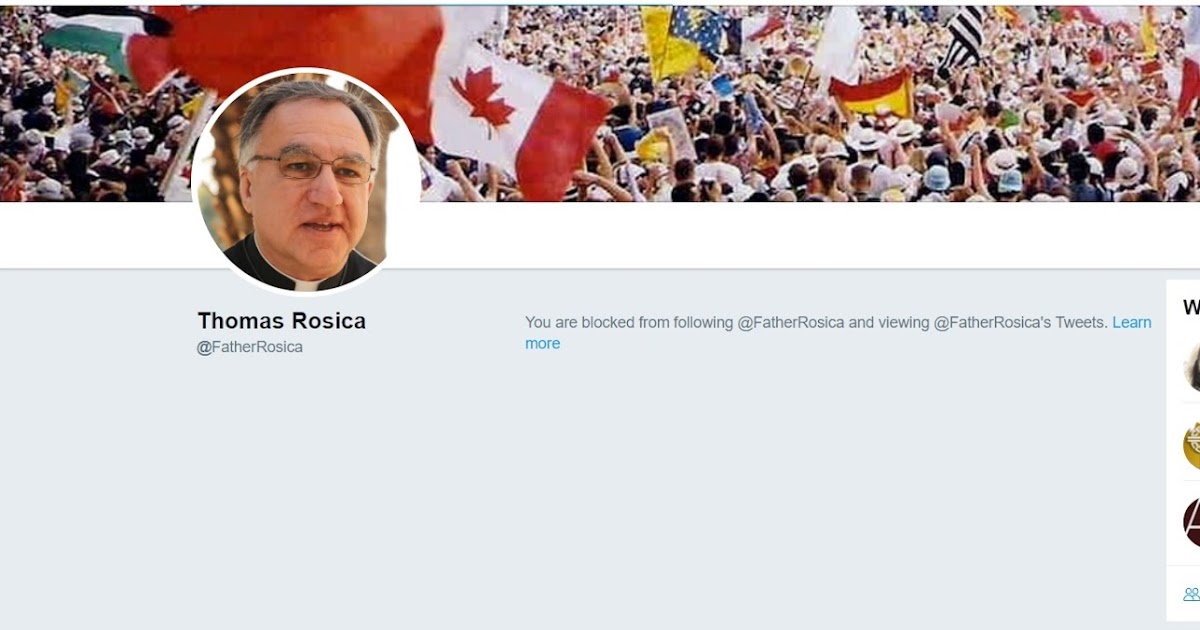 Connecticut Catholic Corner: Father Rosica won't dialogue with me...