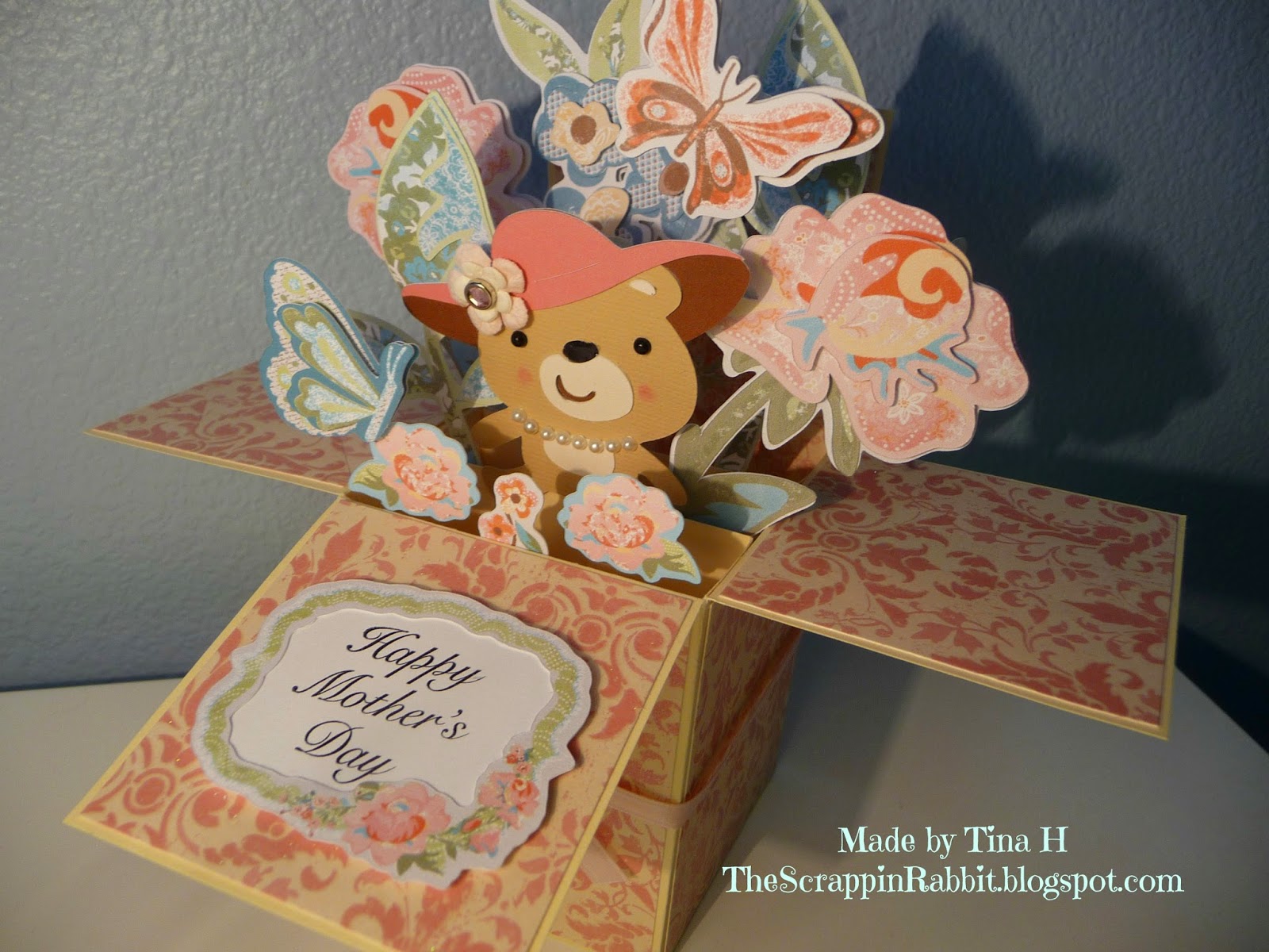 The Scrappin Rabbit: Teddy Bear Garden- Mother's Day Card In a Box