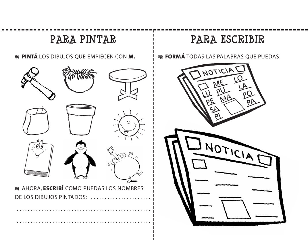 Educablog: Actividades con la letra M