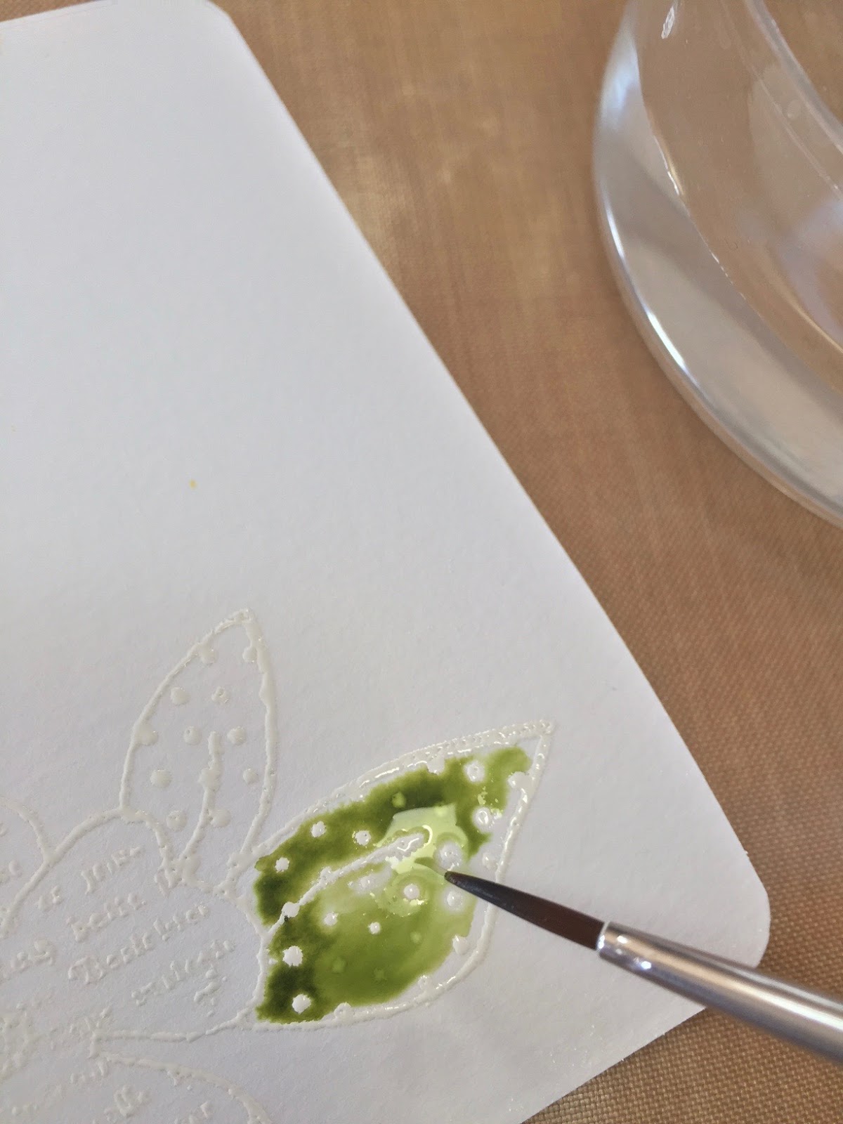 Studio 490: watercoloring with distress stains...