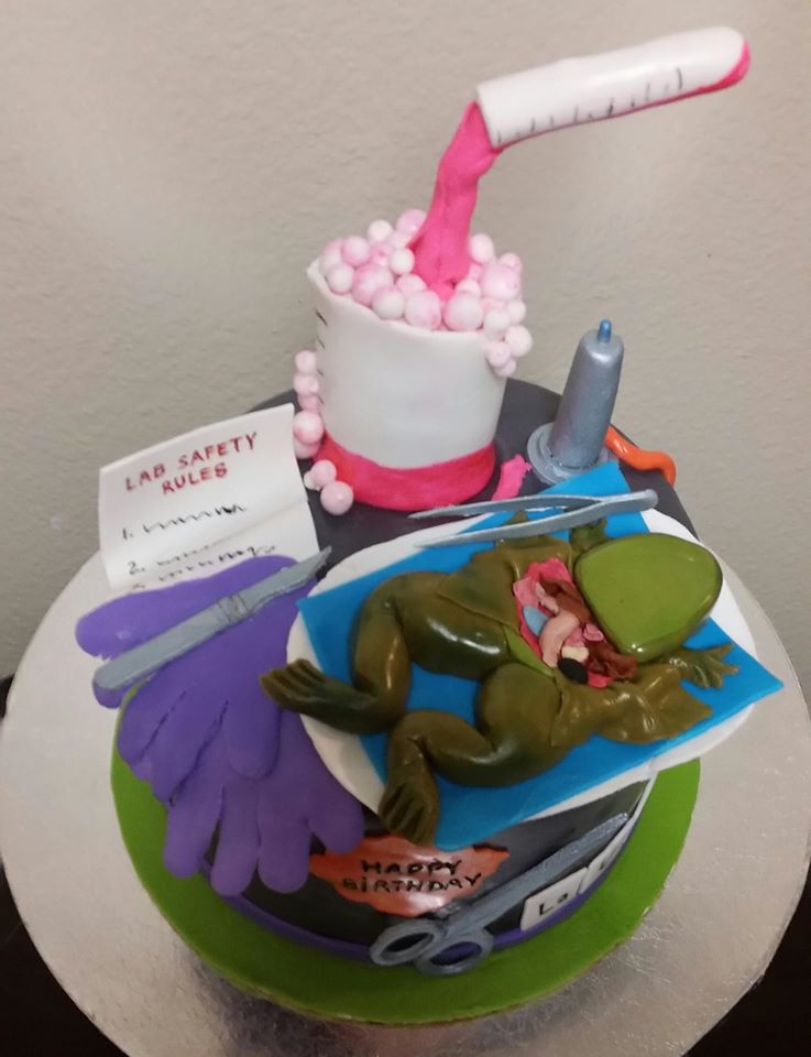 CAKE AND COOKIE LADY: Science Cake -Frog Dissection Cake, Dissected ...