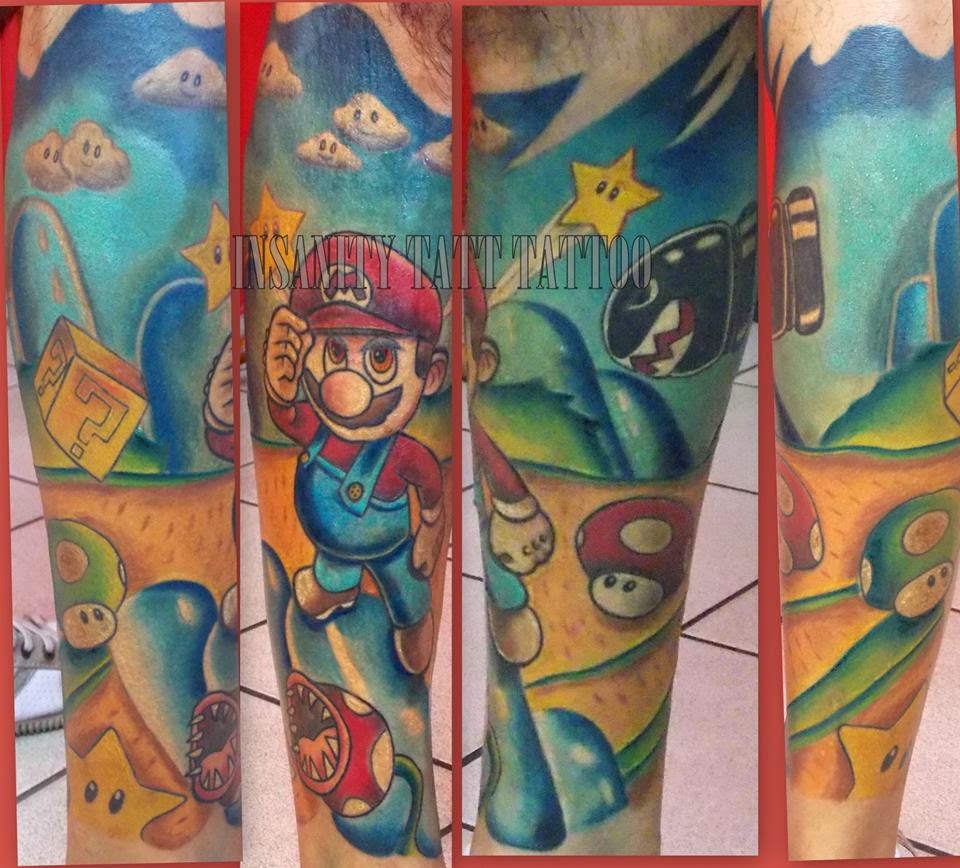 Insanity Tattoo: tattoo mario bros
