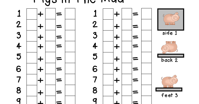 Pig Math - I Love Kindergarten
