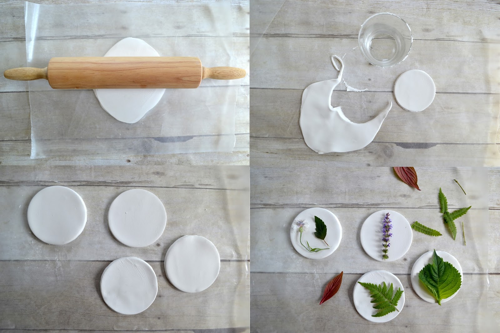 Attic Lace: Plant Printed Clay Coasters