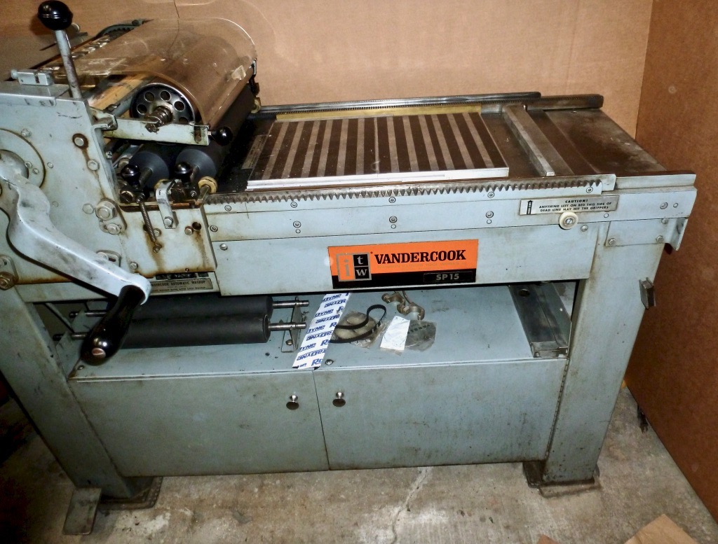 Letterpress et al: Vandercook SP-15 Proof Press