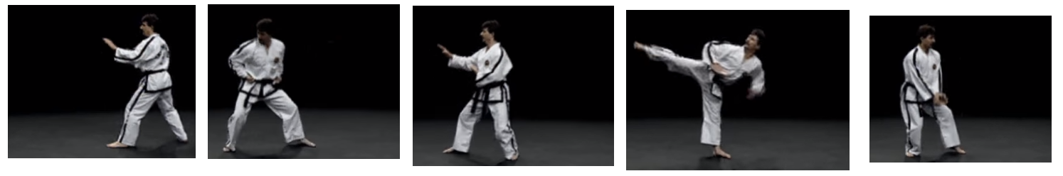 Foot Fist Way: 5: Choong-Jang head crank with thigh kick throw