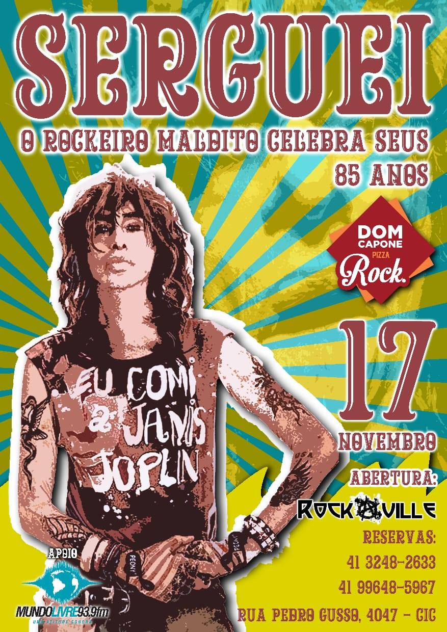 Serguei - O Dívino do Rock: Serguei: comemorando seus 85 anos em Curitiba.