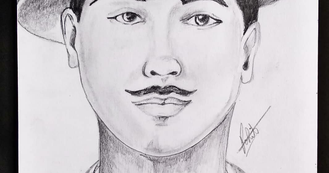 How to draw Bhagat Singh - step by step tutorial by Art of Rohit