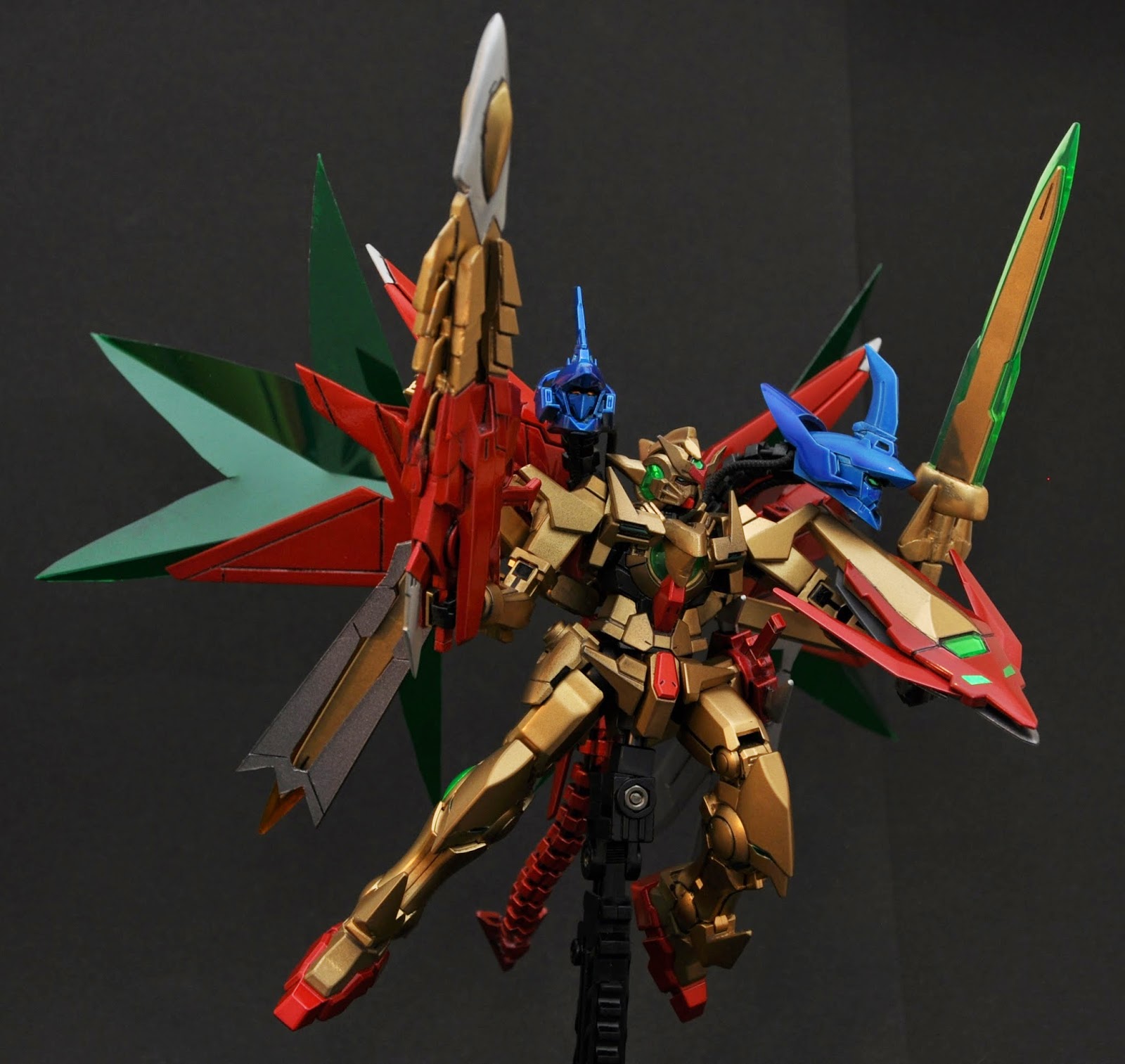 Custom Build: HGBF 1/144 Gundam Amazing Exia "Golden Dragon"