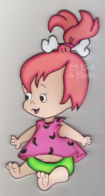 EL BAÚL DE BERTHA - MANUALIDADES: Pebbles y Bam Bam en Foamy