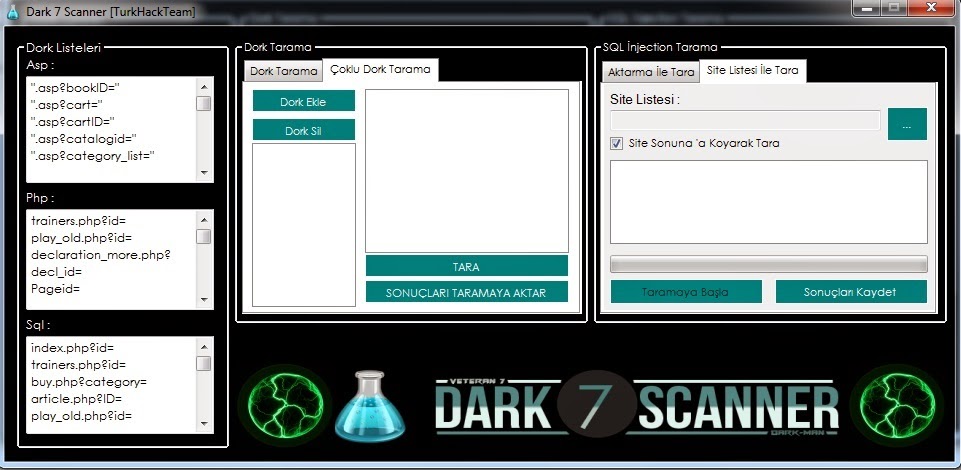 Dark 7 Scanner [Dork - SQL İnjection Tarayıcı] - FullProgramlar
