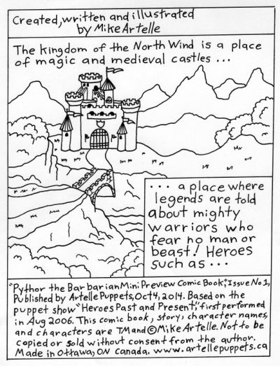 Mikey Artelle's Art and Puppetry Blog: Pythor Comics: Pythor the ...