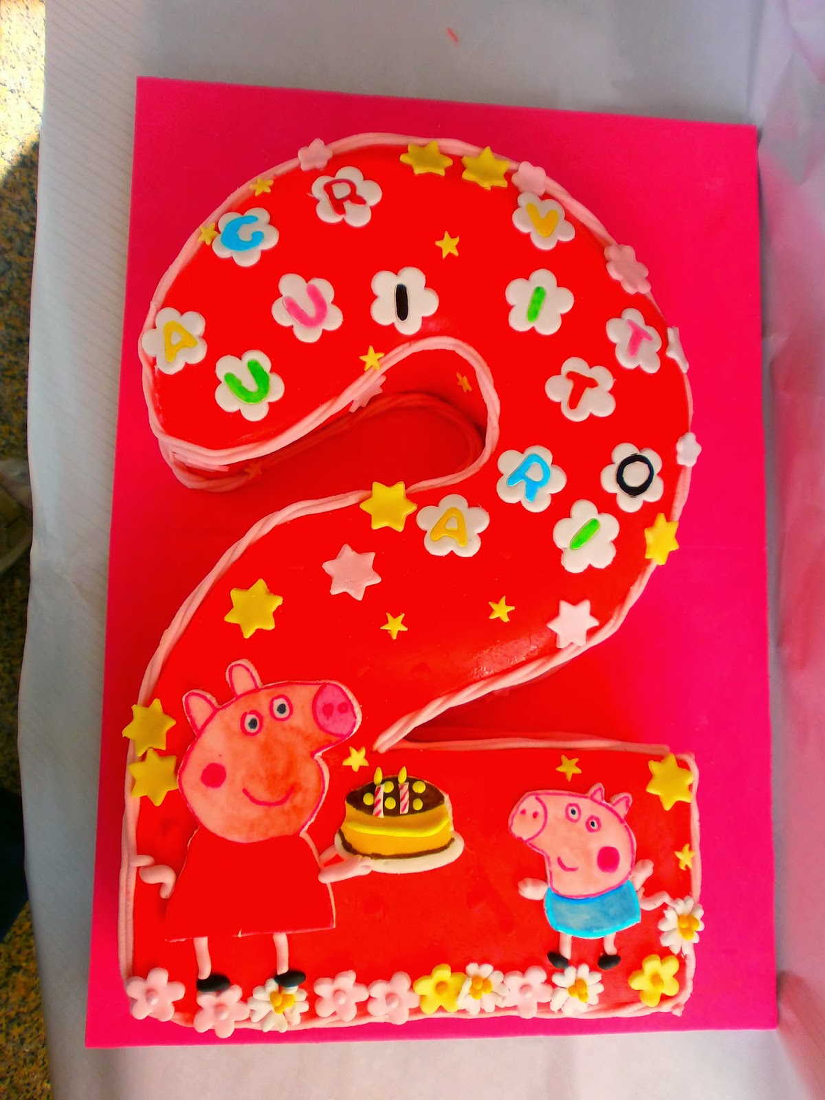 Michela Cake Designer: NUMERO 2 PEPPA PIG