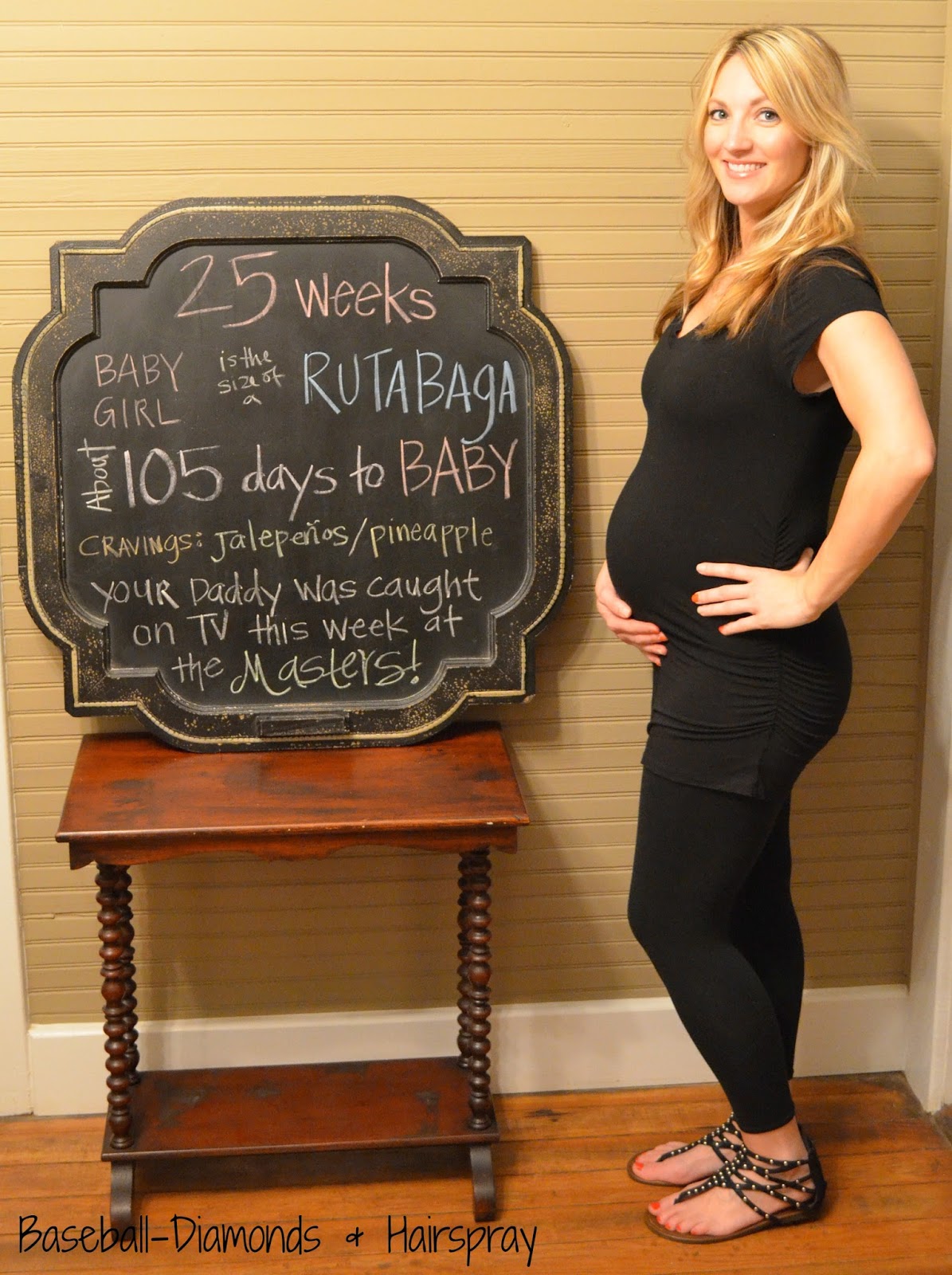 Baseball-Diamonds & Hairspray: BUMPDATE // 25 Weeks