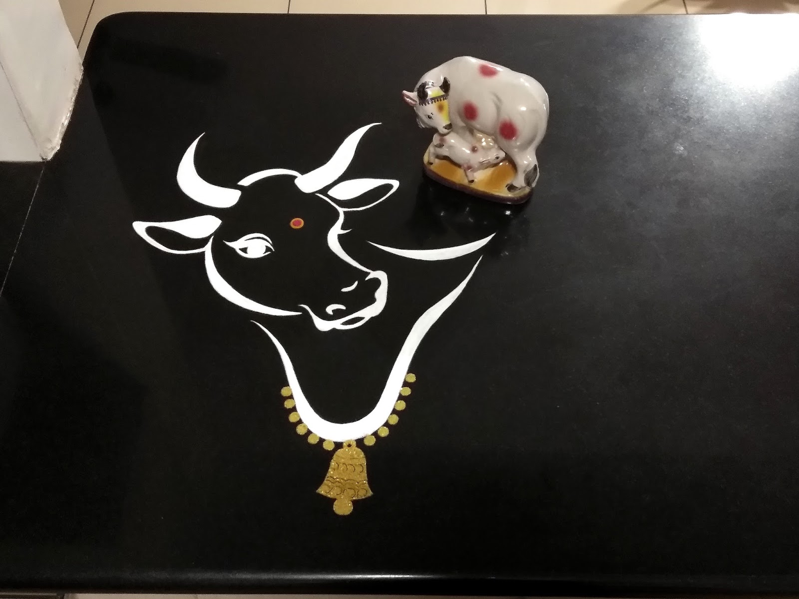 Rangoli / Kolams: 2018- Pongal- Cow