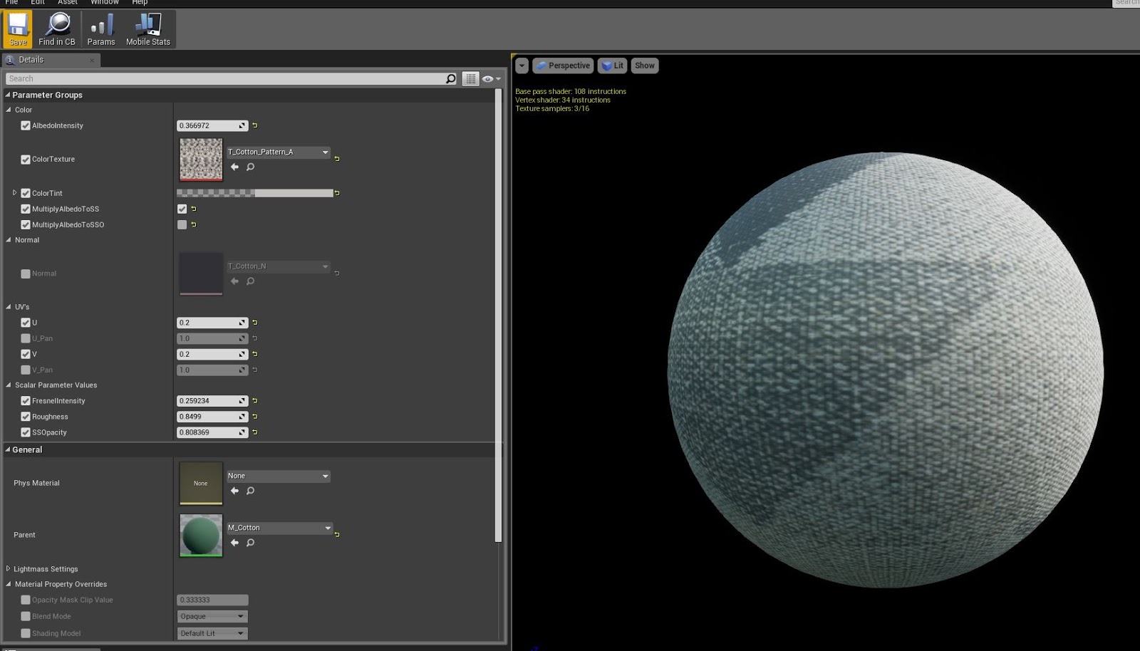 CG Environments by Sascha Henrichs: Basic Fabrics Shader in Unreal 4