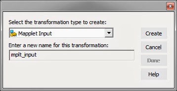 5. Select‘Mapplet Input’ from drop down and enter a new name for this ...