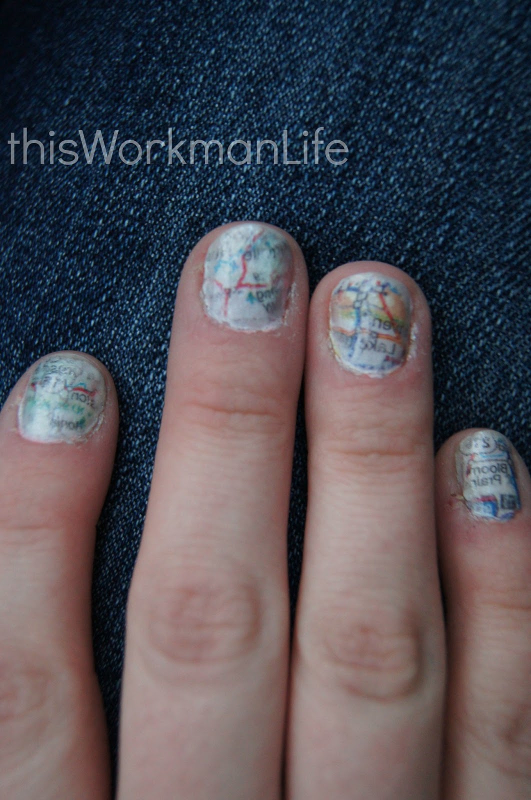 this Workman life: Mani Monday {Revisited}: Map Nails