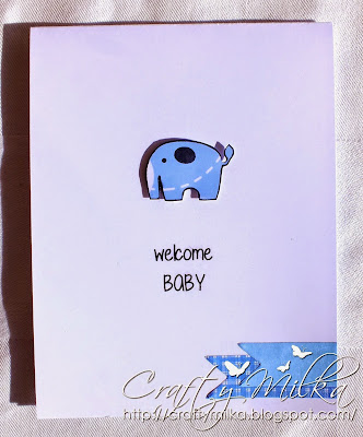 Crafty Milka: Welcome Baby Blue Card Set (Crafty Creations Challenges #290)
