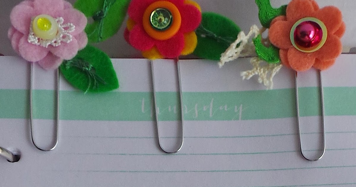 Creative Addiction to Paper: Easy Peasy Flower Planner Paper Clips