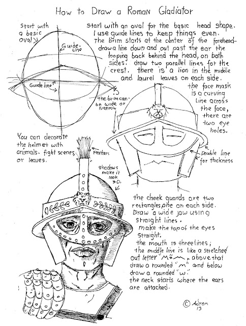 How to Draw Worksheets for The Young Artist: How To Draw A Gladiator's ...
