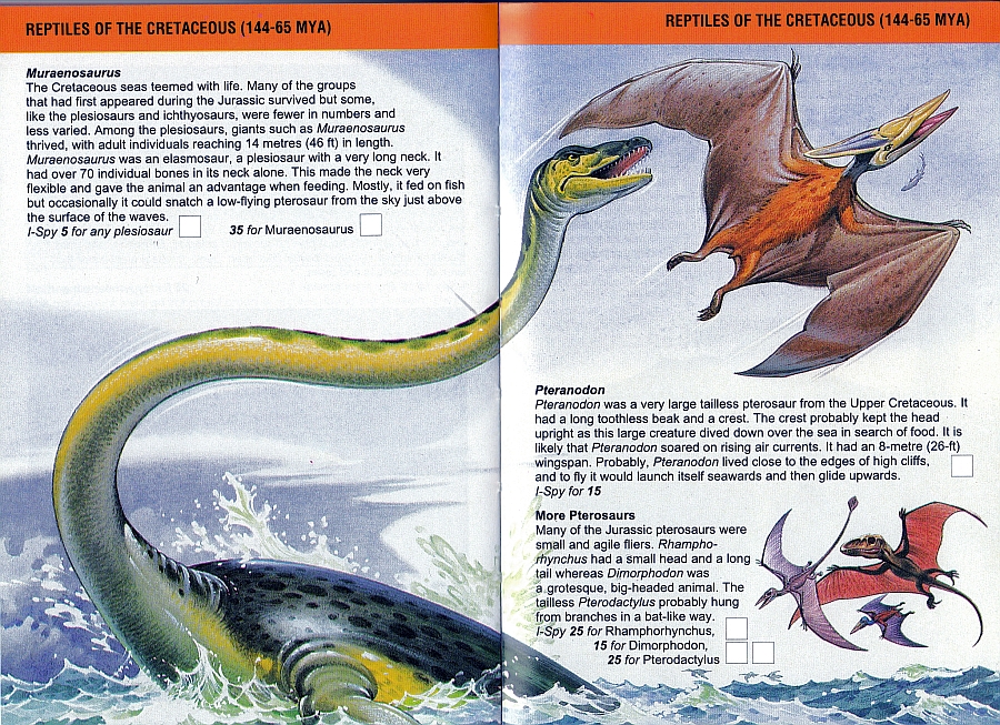 Love in the Time of Chasmosaurs: Vintage Dinosaur Art: I-Spy Dinosaurs ...