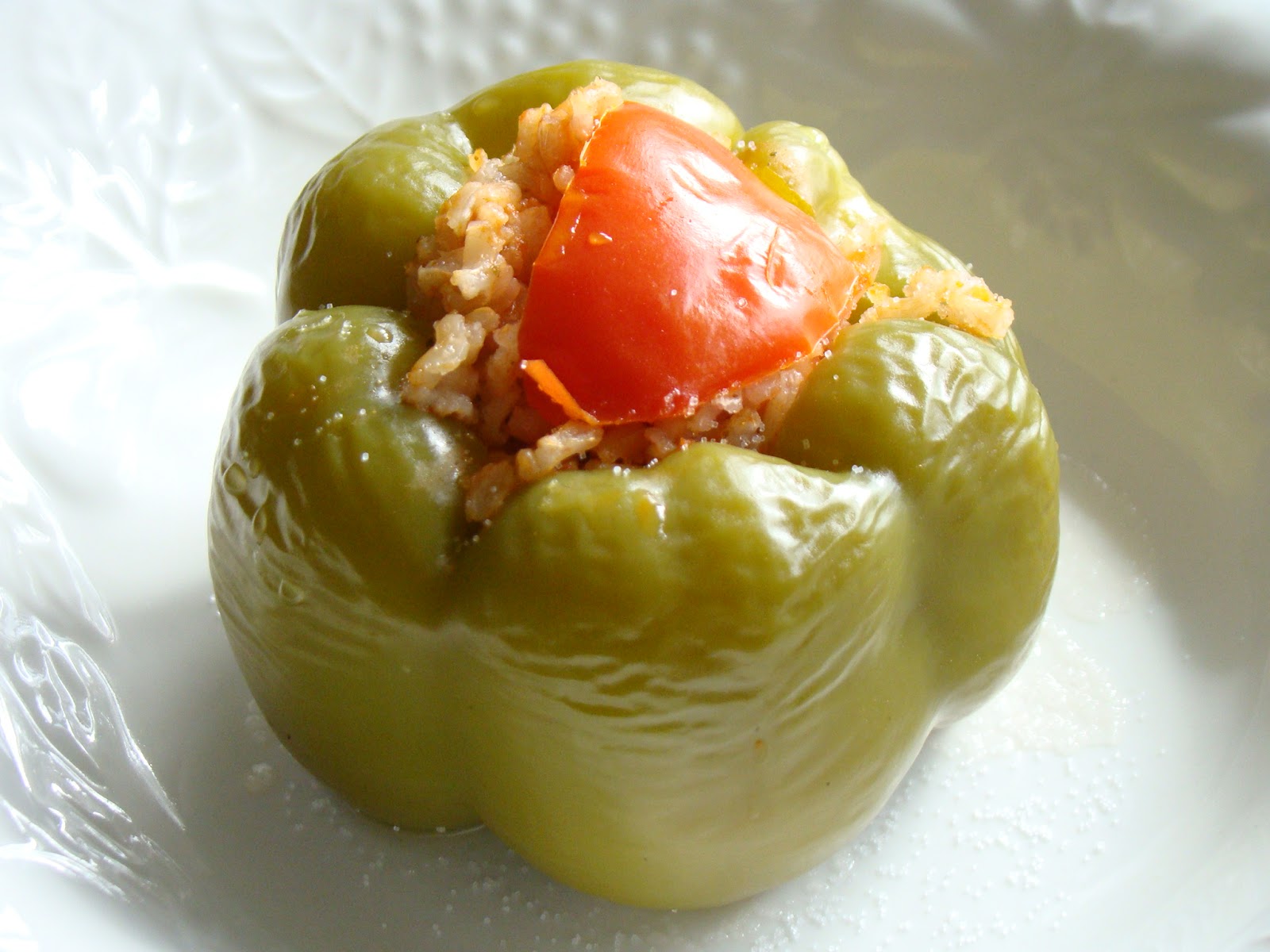 Zeytinyagli Dolma (Stuffed Green Peppers)