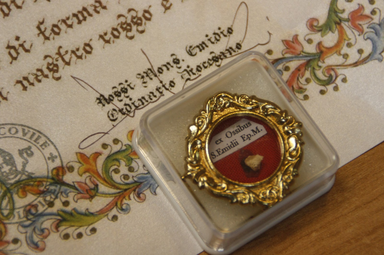 San Emigdio: Una Reliquia de San Emigdio para Catral