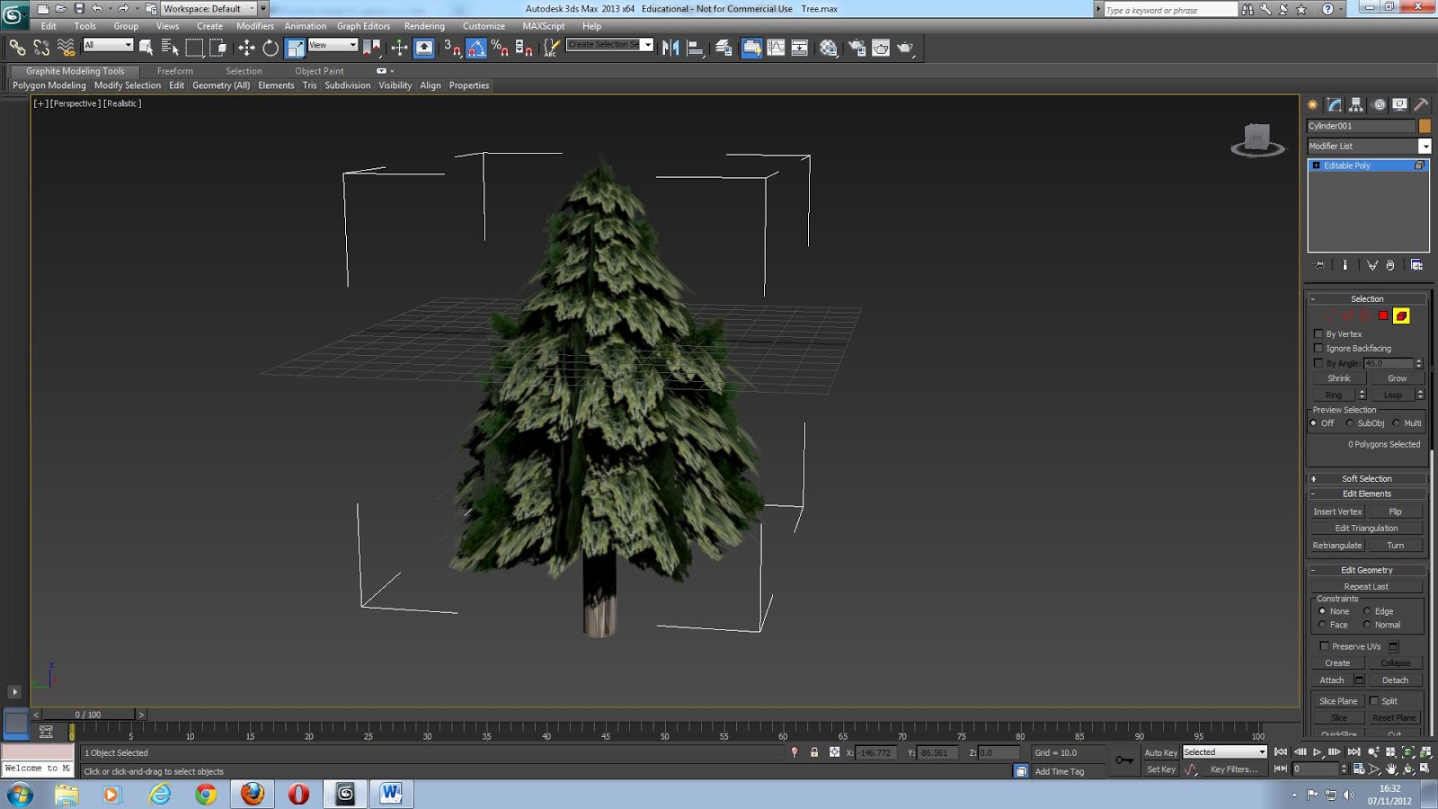 Design For Games FD- 3D Modelling: Tree- Using an Opacity Map
