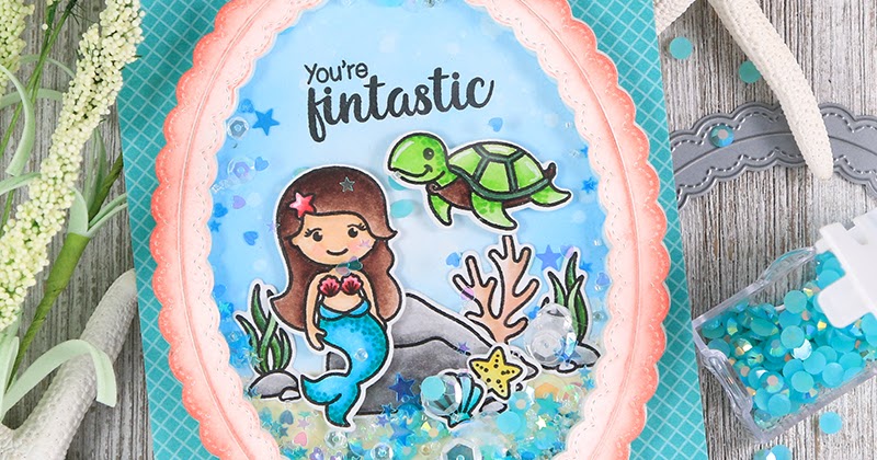 Sunny Studio: You're Fintastic Underwater Summer Themed Shaker Card ...