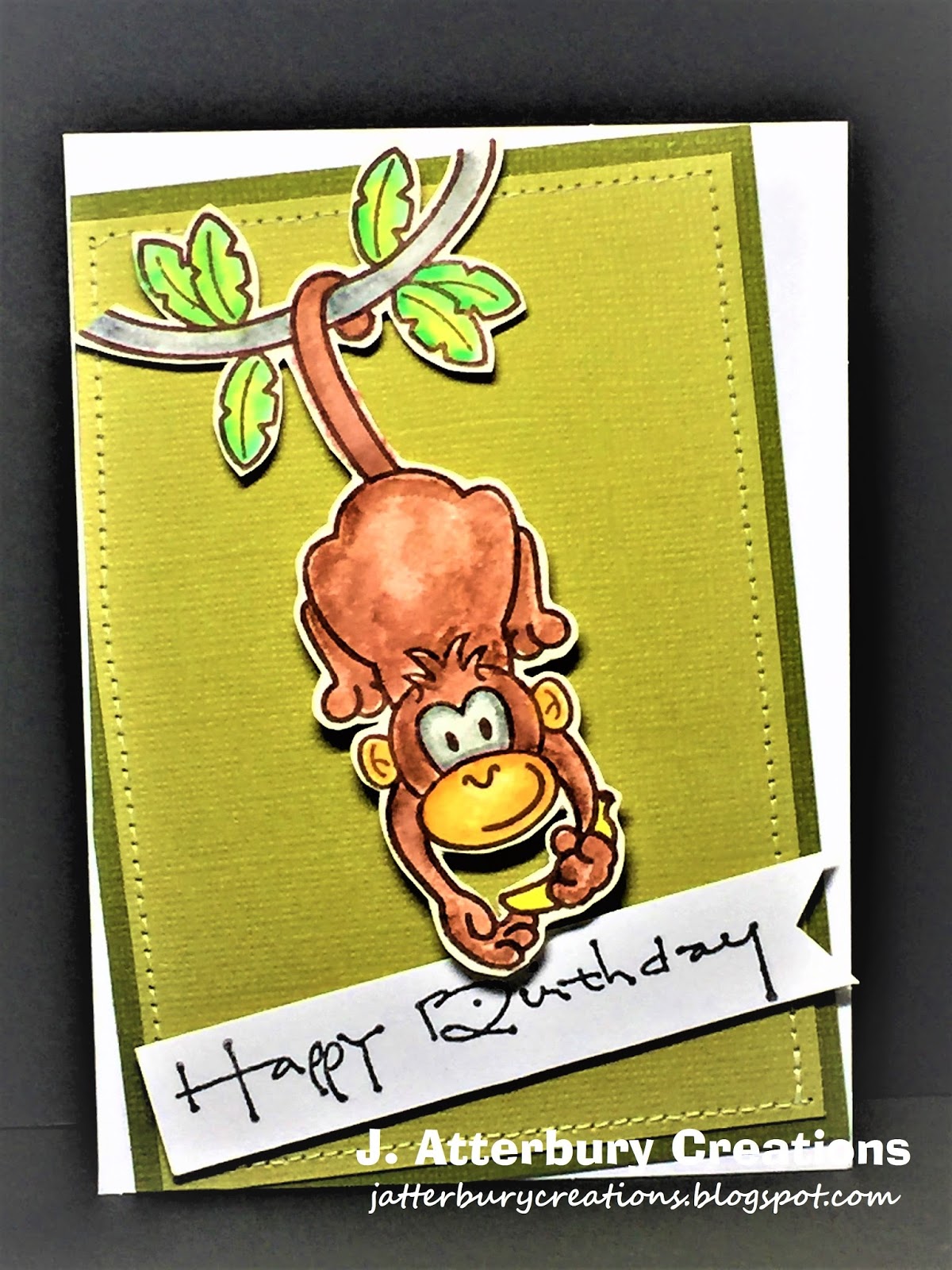 J. ATTERBURY CREATIONS: Especially Made: Happy Birthday, Monkey Card ...