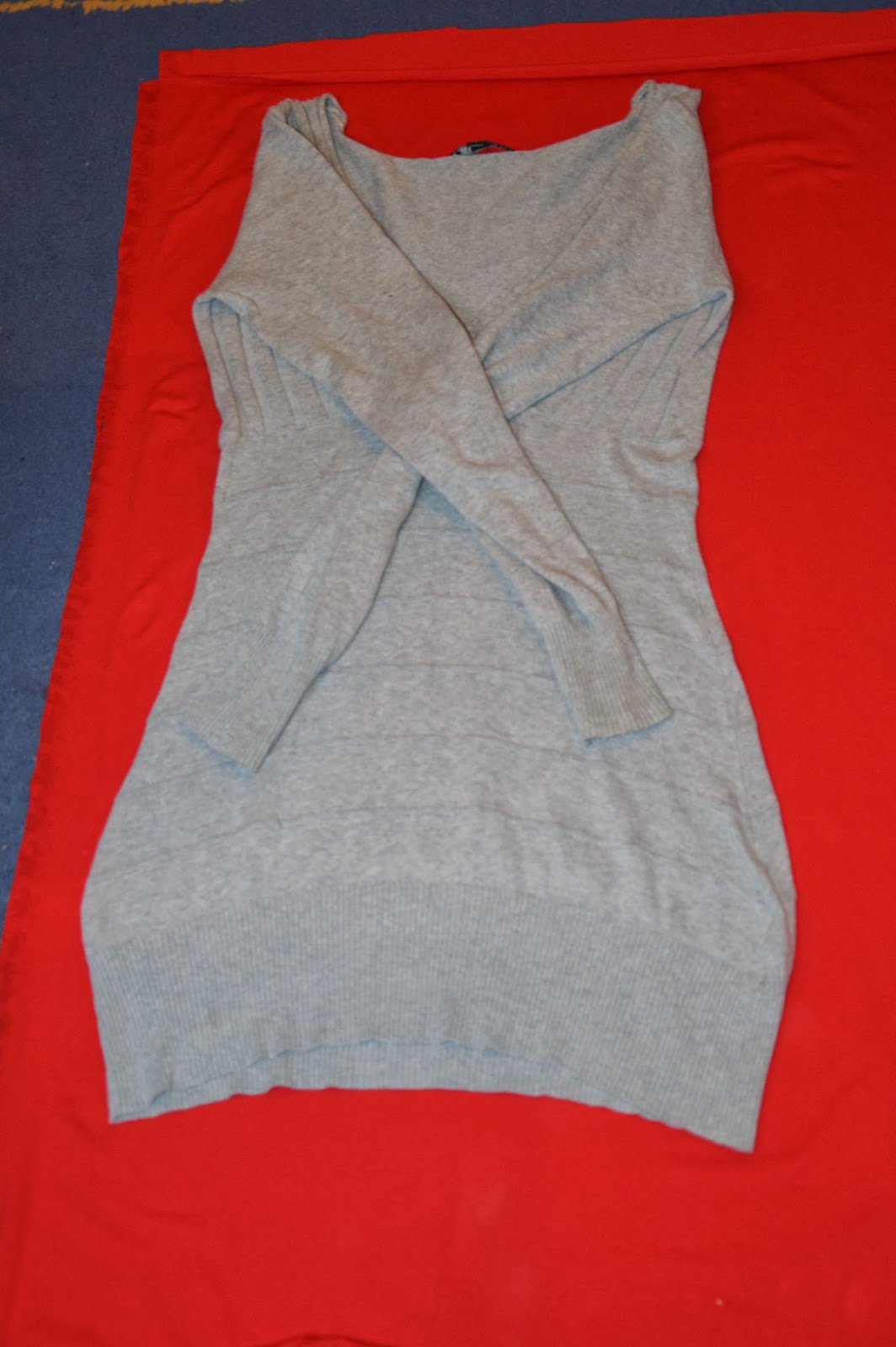 Made with love: diy red long sleeve dress