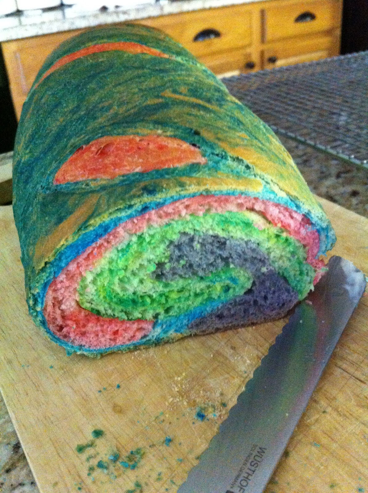 Kitty's Kozy Kitchen: Rainbow Bread (Italian Feather Bread)