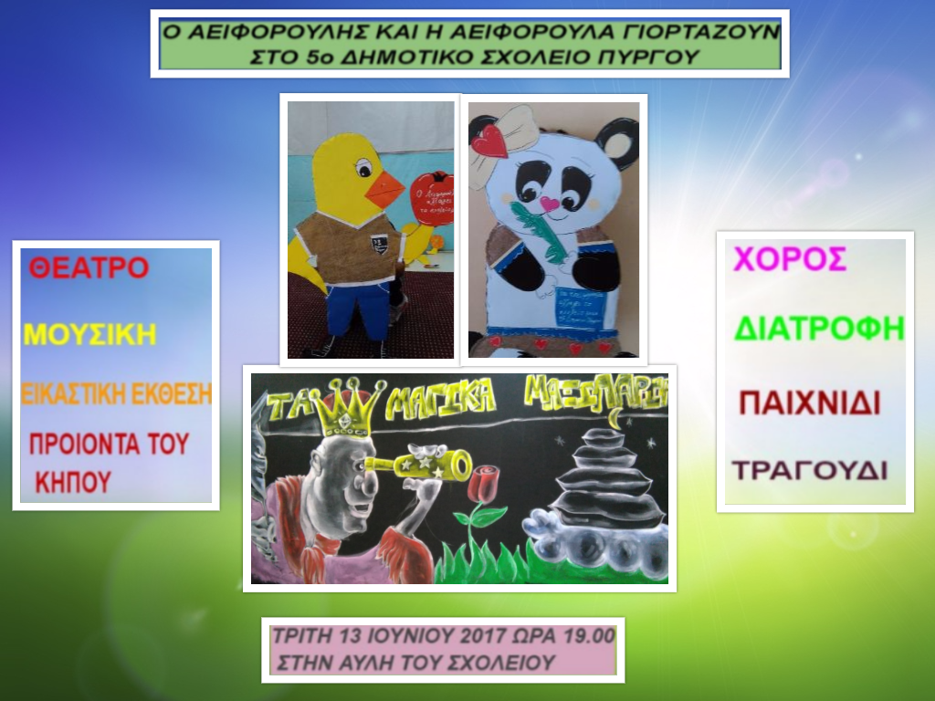 5ο ΟΙΚΟΛΟΓΙΚΟ ΑΕΙΦΟΡΟ ΔΗΜΟΤΙΚΟ ΣΧΟΛΕΙΟ ΠΥΡΓΟΥ: ''Ο ΑΕΙΡΟΦΟΥΛΗΣ ΚΑΙ Η ...
