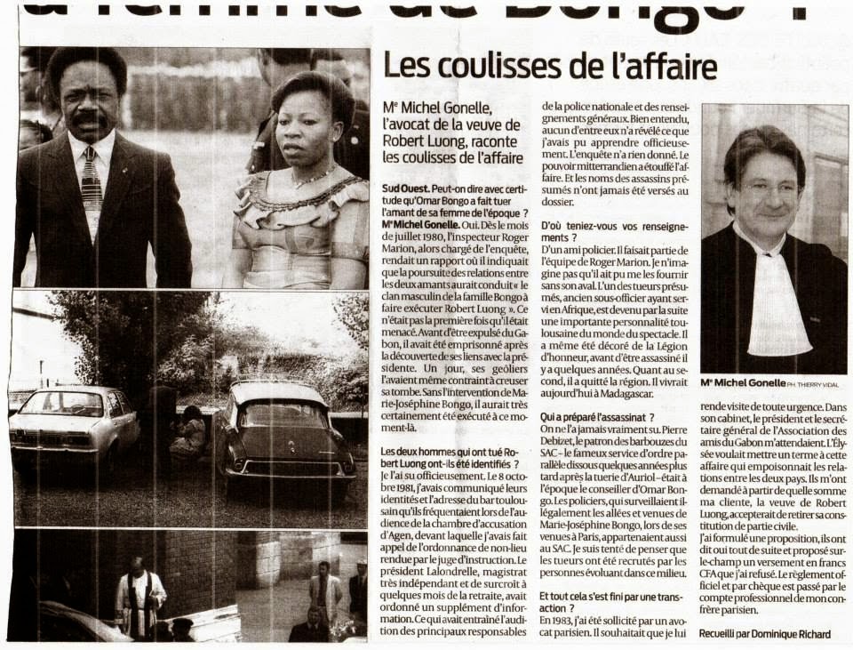 Jean Ndouanis: Les crimes de SANG des Bongo-Ondimba: Assassinat de Robert LUONG
