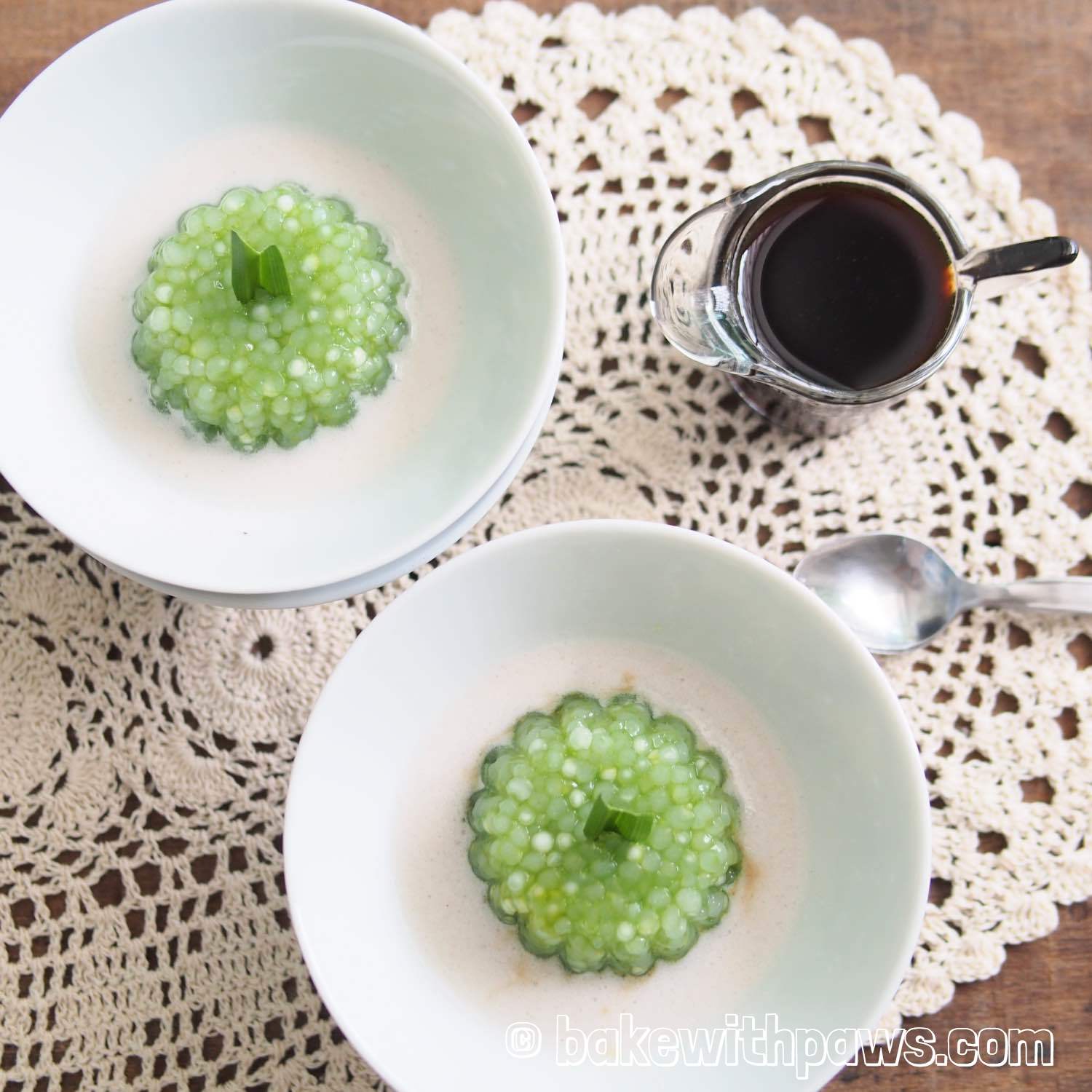 Pandan Sago Gula Melaka - BAKE WITH PAWS