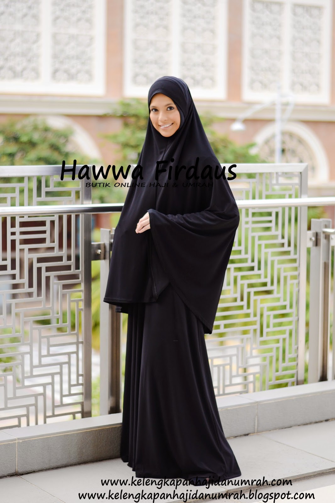 KELENGKAPAN HAJI DAN UMRAH: MINI TELEKUNG LYCRA HITAM