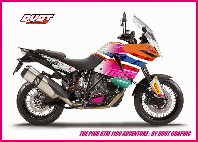 dust-graphic-style: ktm 1190 adventure : the pink concept