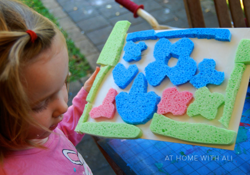 At home with Ali: Flower sponge printing