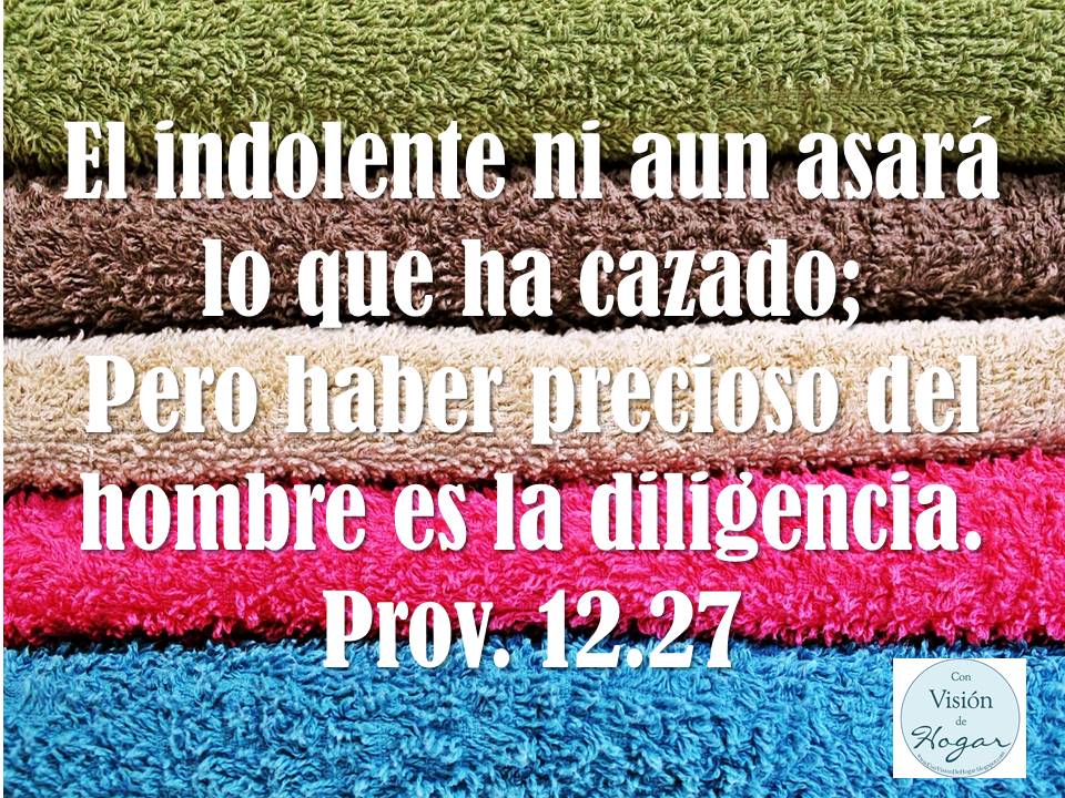 Con Visión de Hogar: Proverbios 12.27.