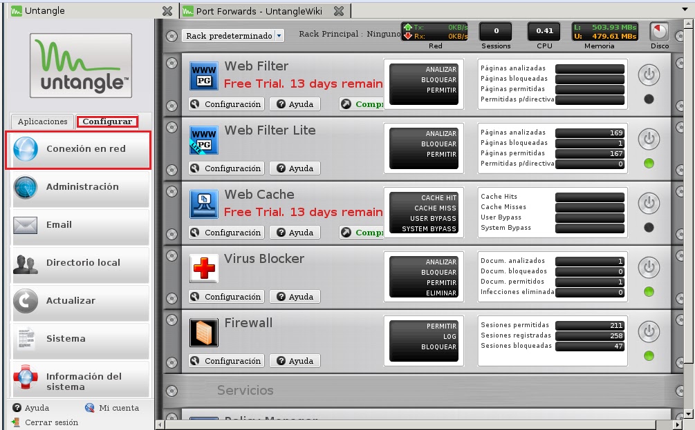 Blog de Davis: appliance Untangle (Firewall)