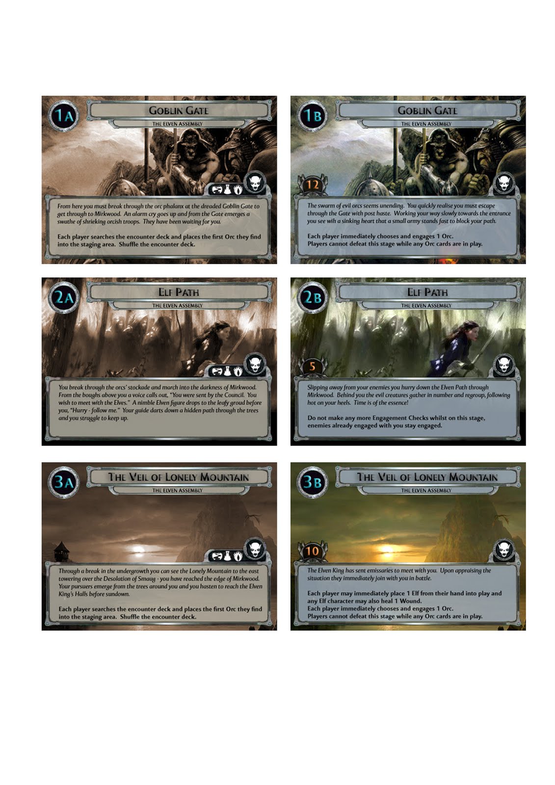 Lord of the Rings: The Card Game Scenario 4 - The Elven Assembly PRINT ...