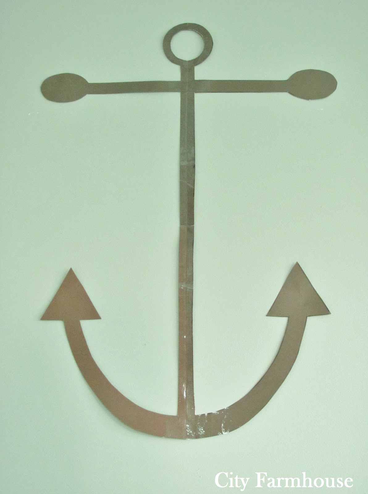 Simple DIY Anchor Silhouette Canvas - City Farmhouse