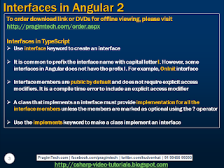 Sql server, .net and c# video tutorial: Interfaces in Angular 2