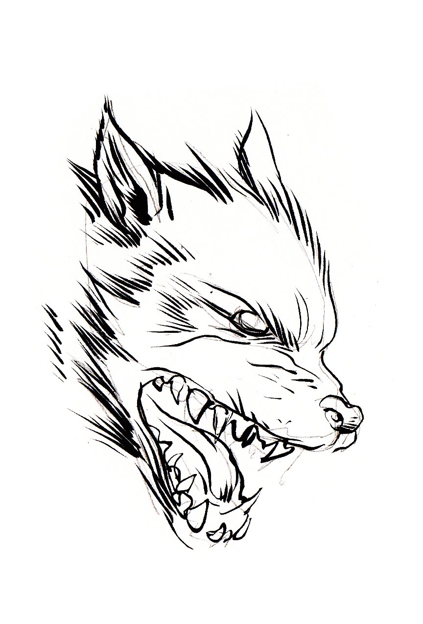 pretty good blog: Warm up Sketch : Wolf