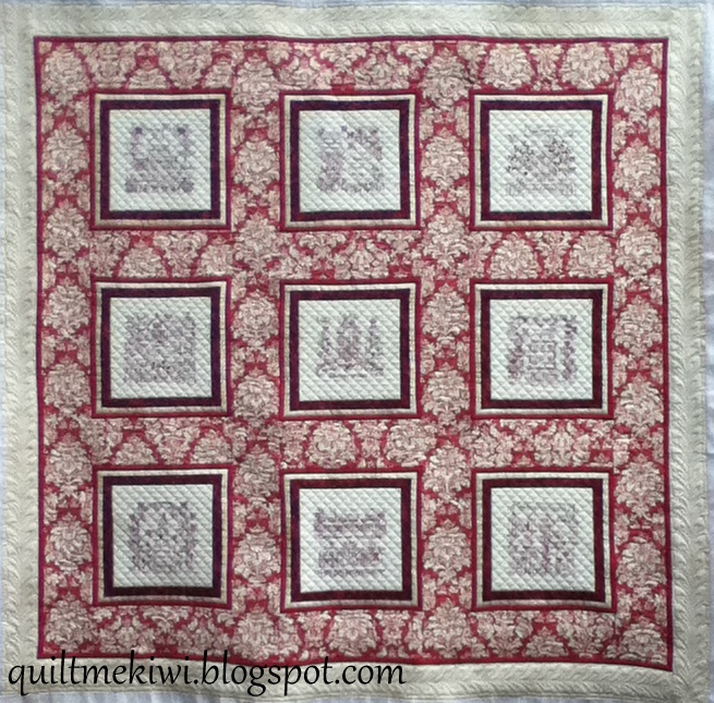 quiltmekiwi: Home and Heart Redwork Quilt