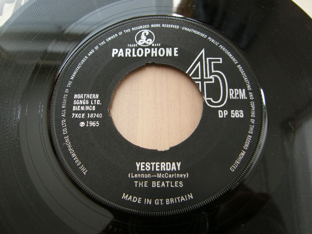 The Beatles-levyhylly: Dizzy Miss Lizzy / Yesterday (UK 2nd pressing ...