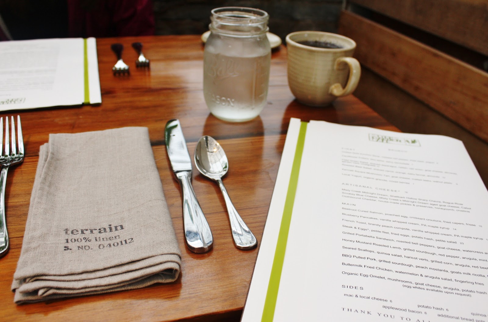 Terrain Garden Cafe At Styer's Menu