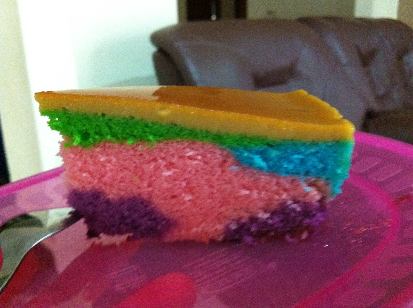 Dari Dapur Shira Shaakira: Kek Karamel Pelangi