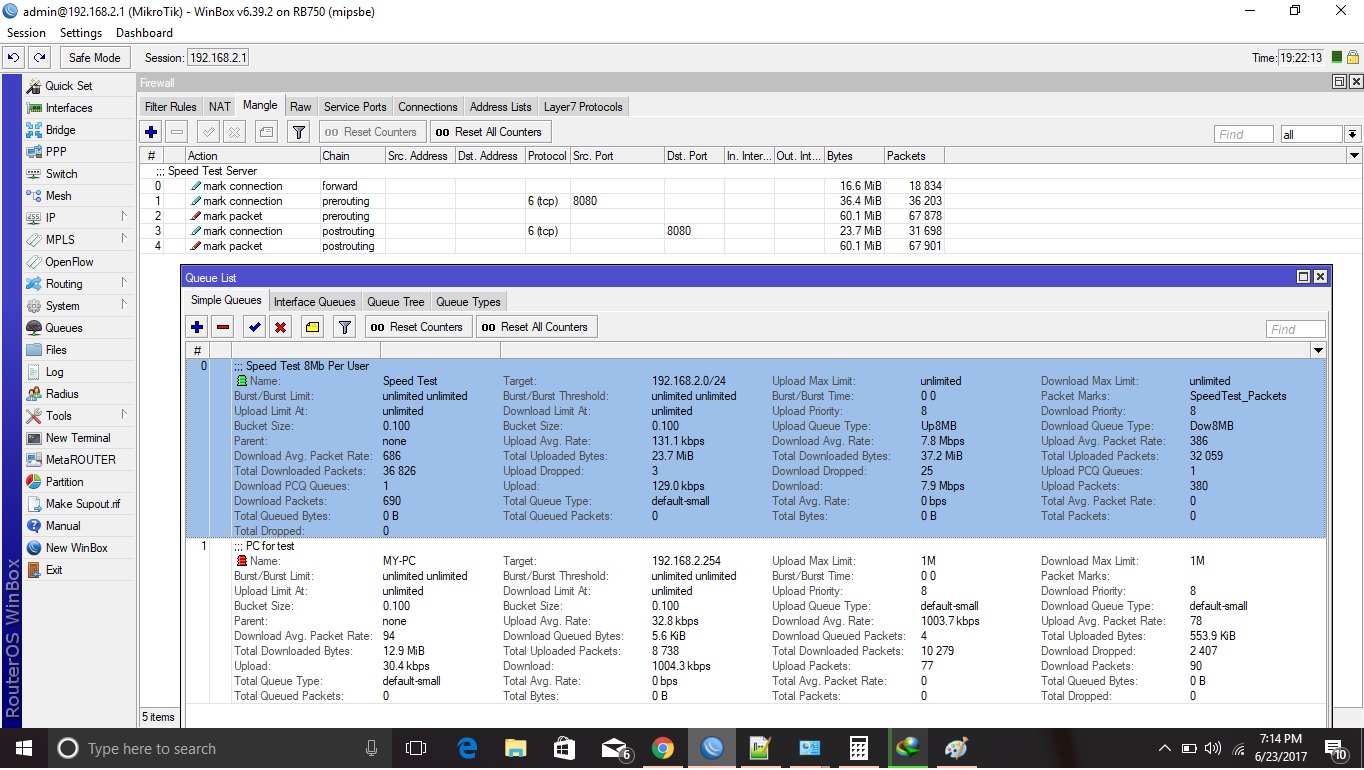 High Priority For Speed Test 8Mb Per User (speedtest.net) - MikroTik ...